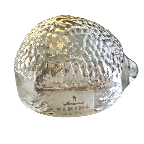 Viking | Accents | Vintage Viking Clear Glass Hedgehog Paperweight Mcm ...